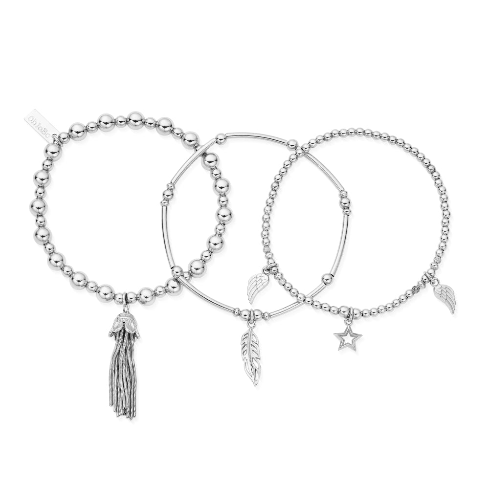 Chlobo Boho Luxe Guidance Set of 3 Bracelets SBSTA3G | W Hamond Fine Jewellery