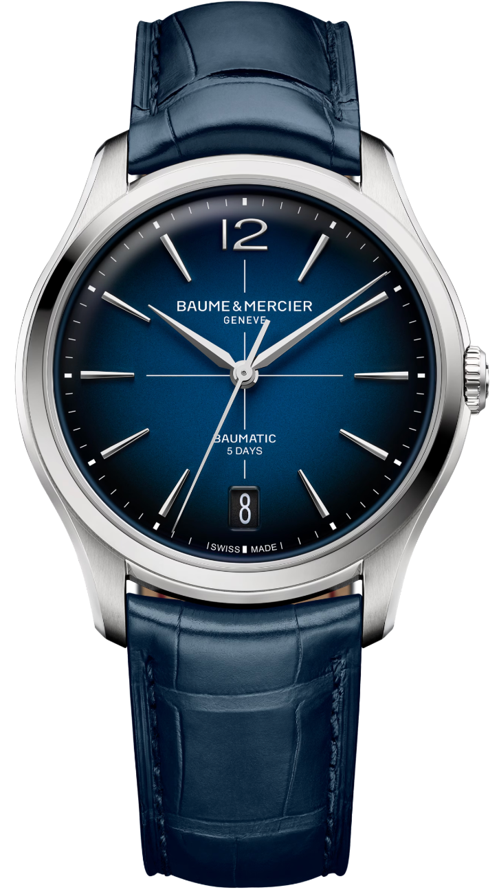 Baume et Mercier Clifton Baumatic Blue Watch 10771 | W Hamond Luxury ...
