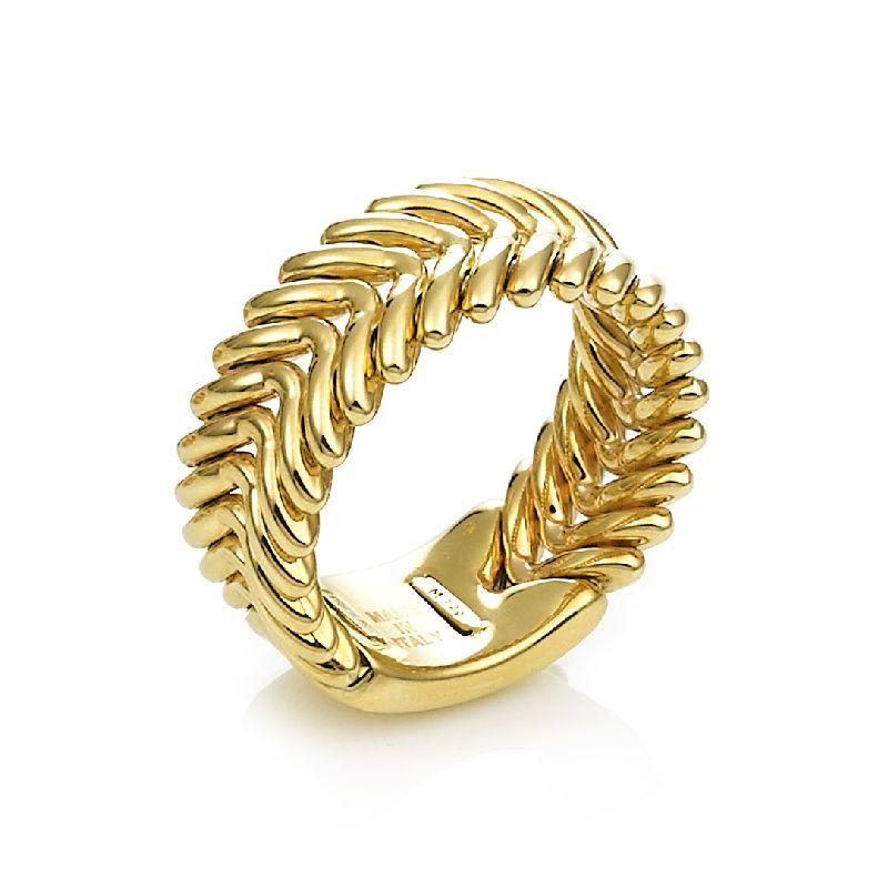 Chimento Armillas 18ct Yellow Gold Arrow Pattern Ring D 1A01763ZZ1140 ...