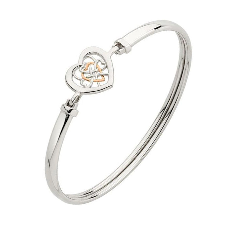 Clogau Tree of Life Sterling Silver Welsh Royalty Heart Bangle D ...