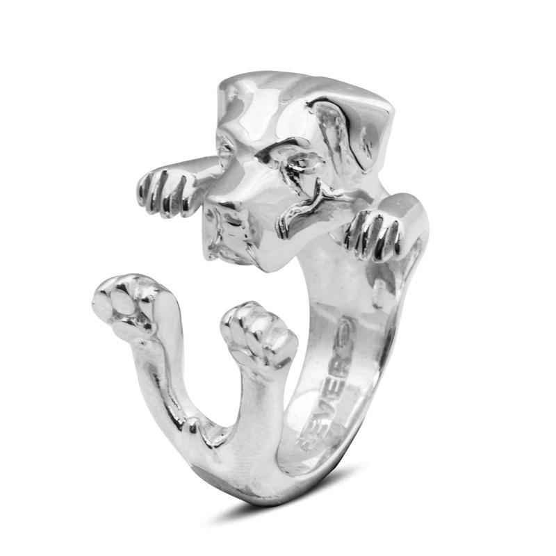 Dog Fever Sterling Silver Cane Corso Hug ring D DFANE00011 | W Hamond ...