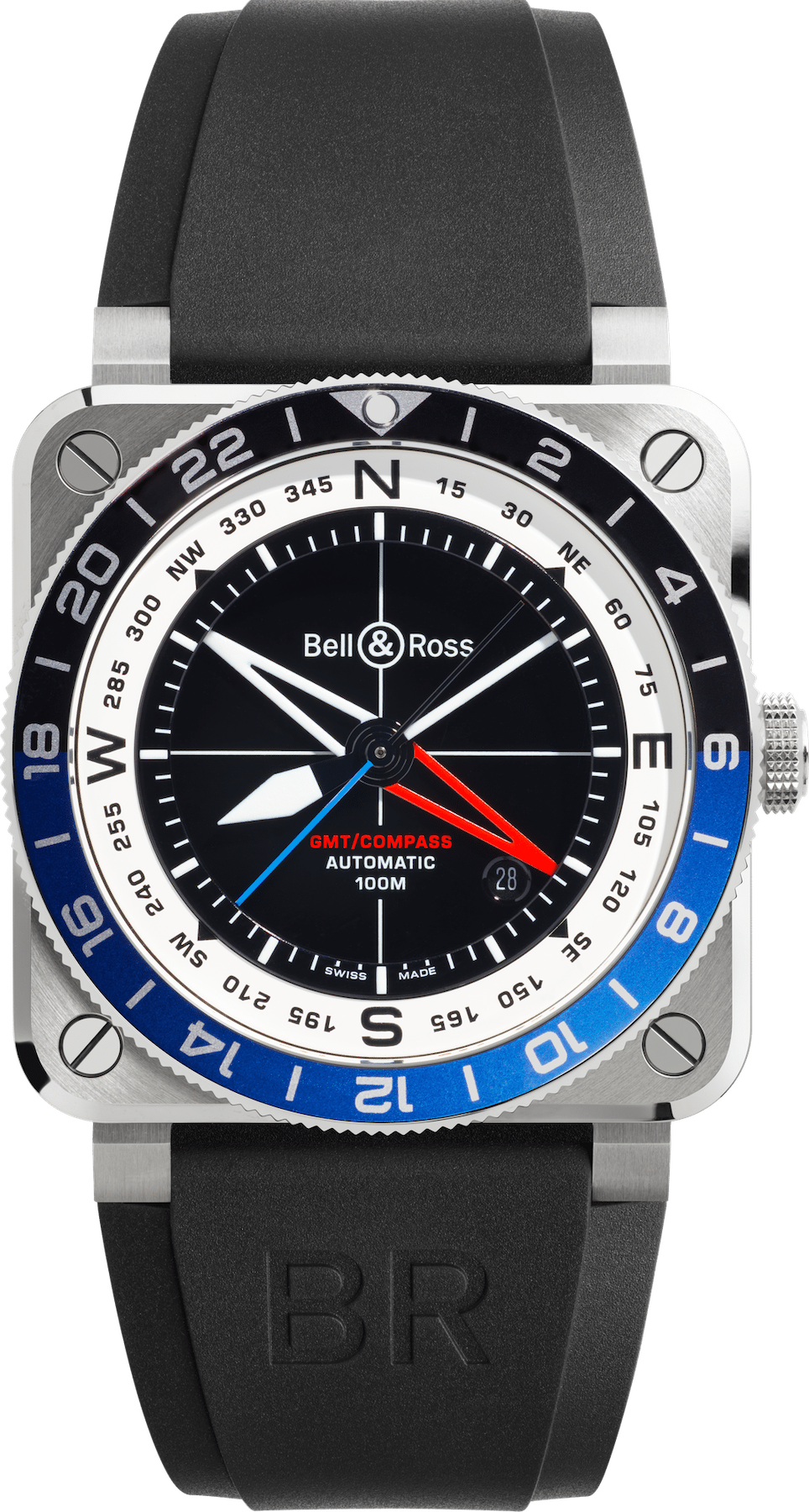 Bell & Ross BR 03 GMT Compass Limited Edition Watch BR0393-COM-ST/SRB ...
