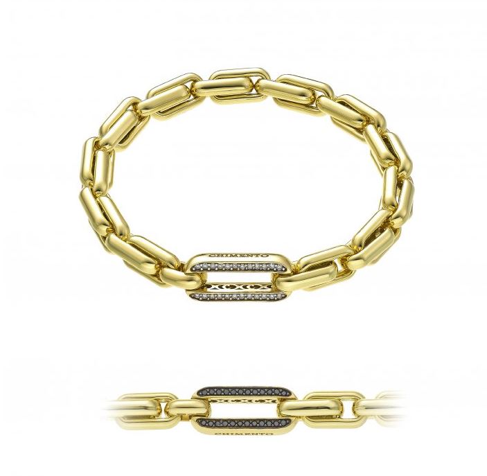 Chimento X-tend 18ct Yellow Gold White and Black Diamond Stretch ...