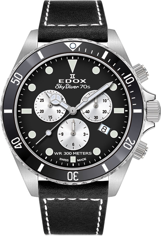 Edox Watch Skydiver Chrono Quartz 10238 3NC NIA | W Hamond Luxury Watches