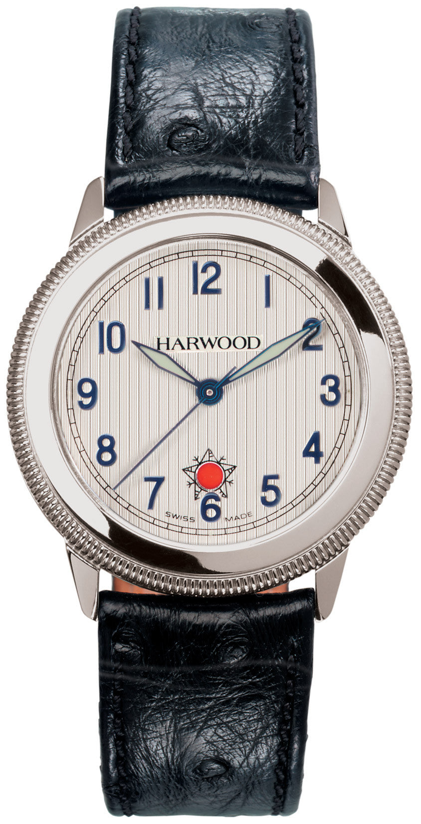 Harwood Watch Silver Opaline Leather 500.10.15.L | W Hamond Luxury Watches