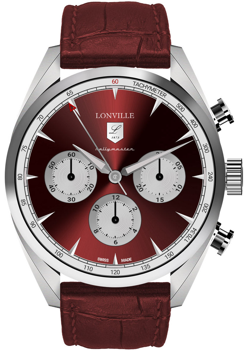 Lonville Watch Rallymaster Corso Red CORSO RED | W Hamond Luxury Watches