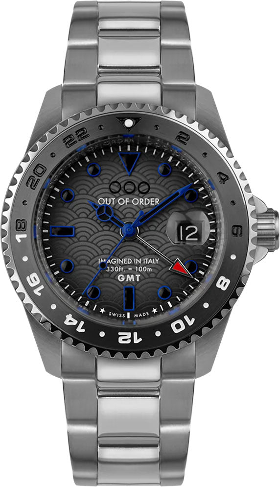 Out Of Order Swiss GMT Tokyo Shibuya Ultra Brushed Watch OOO.001-19.TS ...
