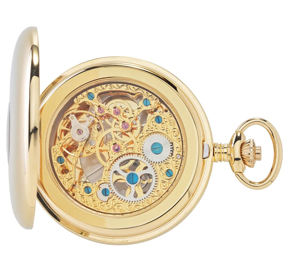 Rapport Pocket Watch Mechanical Half Hunter Gold Tone PW44 | W Hamond ...