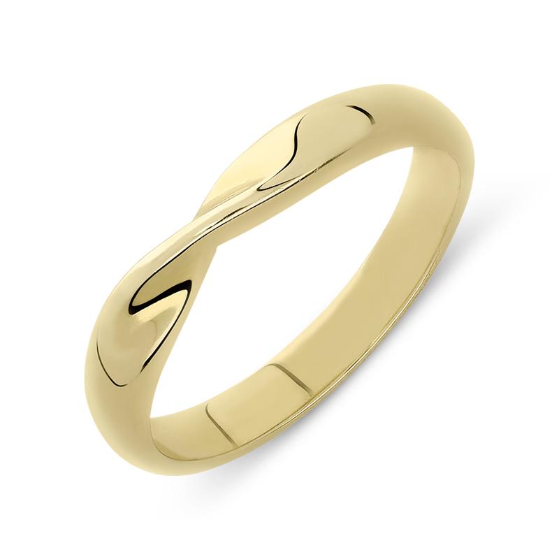 18ct Yellow Gold Twisted Wedding Ring CGN-277 | W Hamond Fine Jewellery