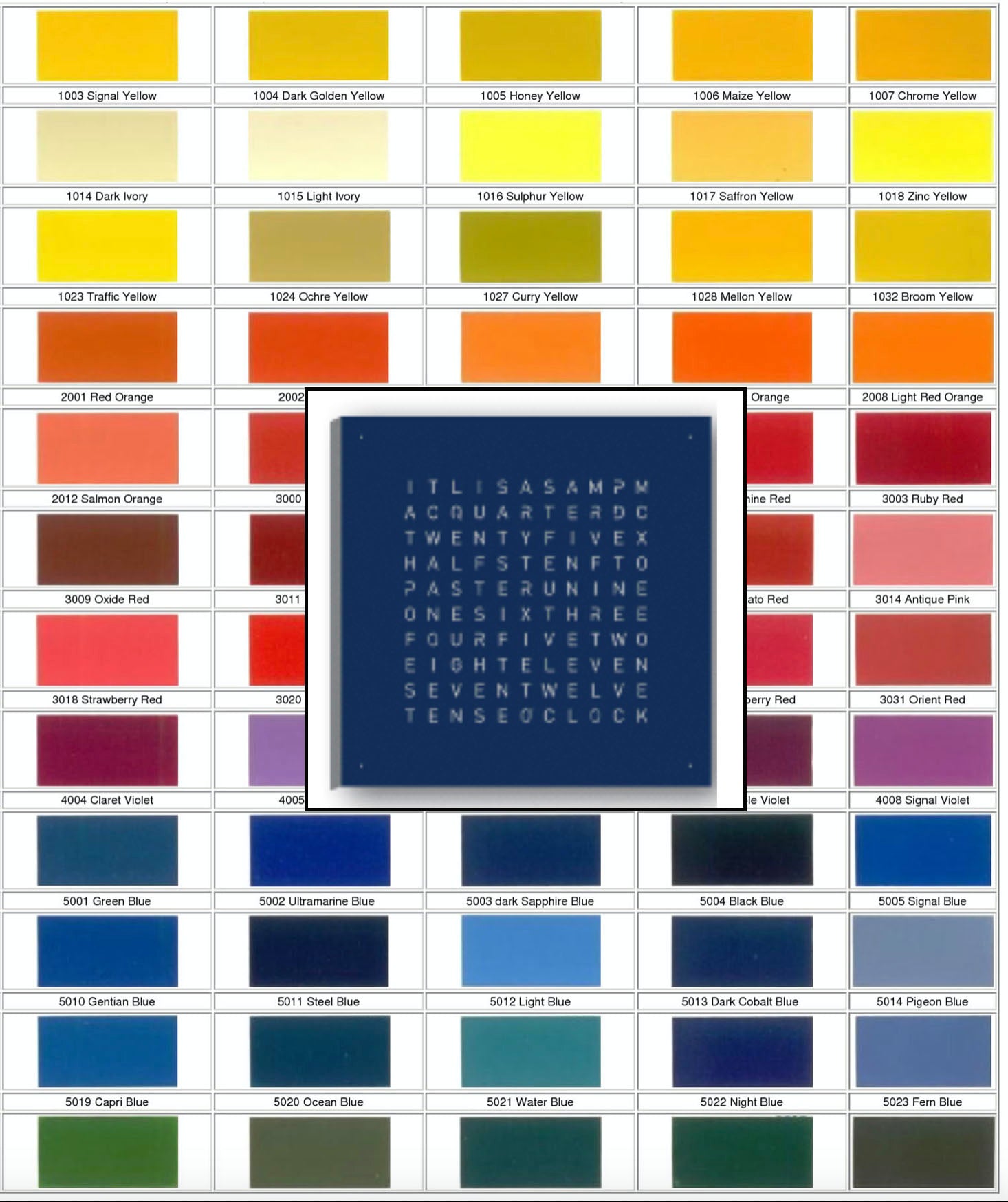 QLOCKTWO Custom Colour RAL White Corpus RAL White Corpus | W Hamond ...