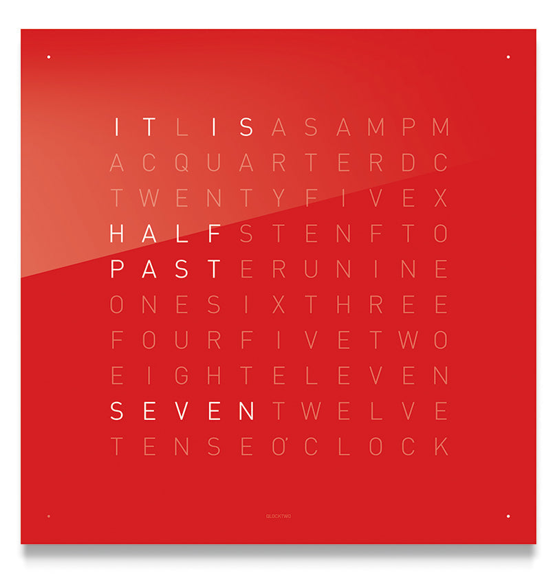 QLOCKTWO Classic Cherry Cake Wall Clock 45cm D | W Hamond Fine Jewellery