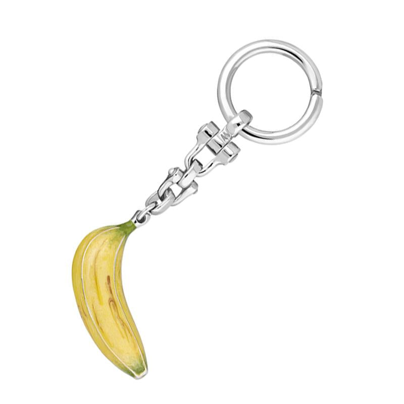 Saturno Sterling Silver Enamel Banana Keyring SAT-024 | W Hamond Fine ...