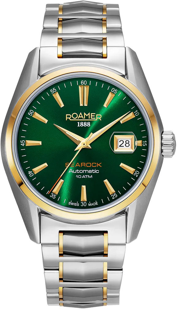 Roamer Searock Automatic Green Sunray Watch 210665 47 75 20 | W Hamond ...