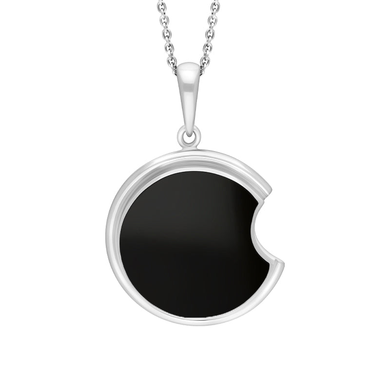 Sterling Silver Whitby Jet Round Cut-Out Necklace D PUNQ0007749 | W ...